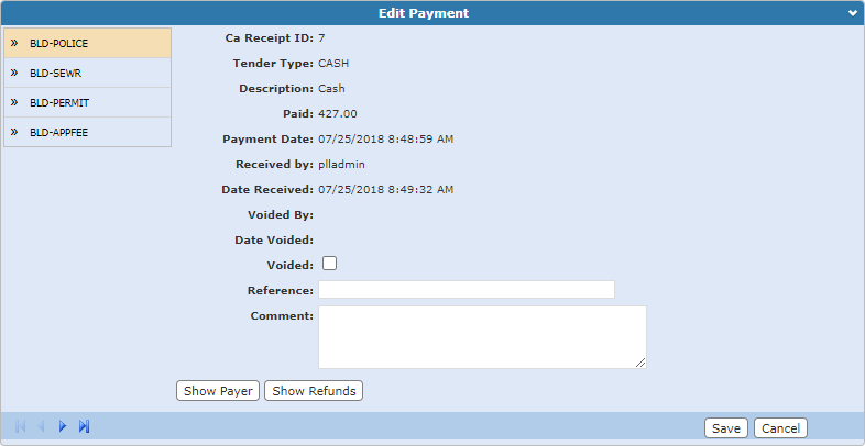 Edit a Payment